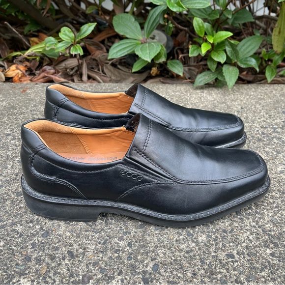 Ecco | Shoes | Ecco Mens Apron Toe Venetian Slipon Loafers Black ...